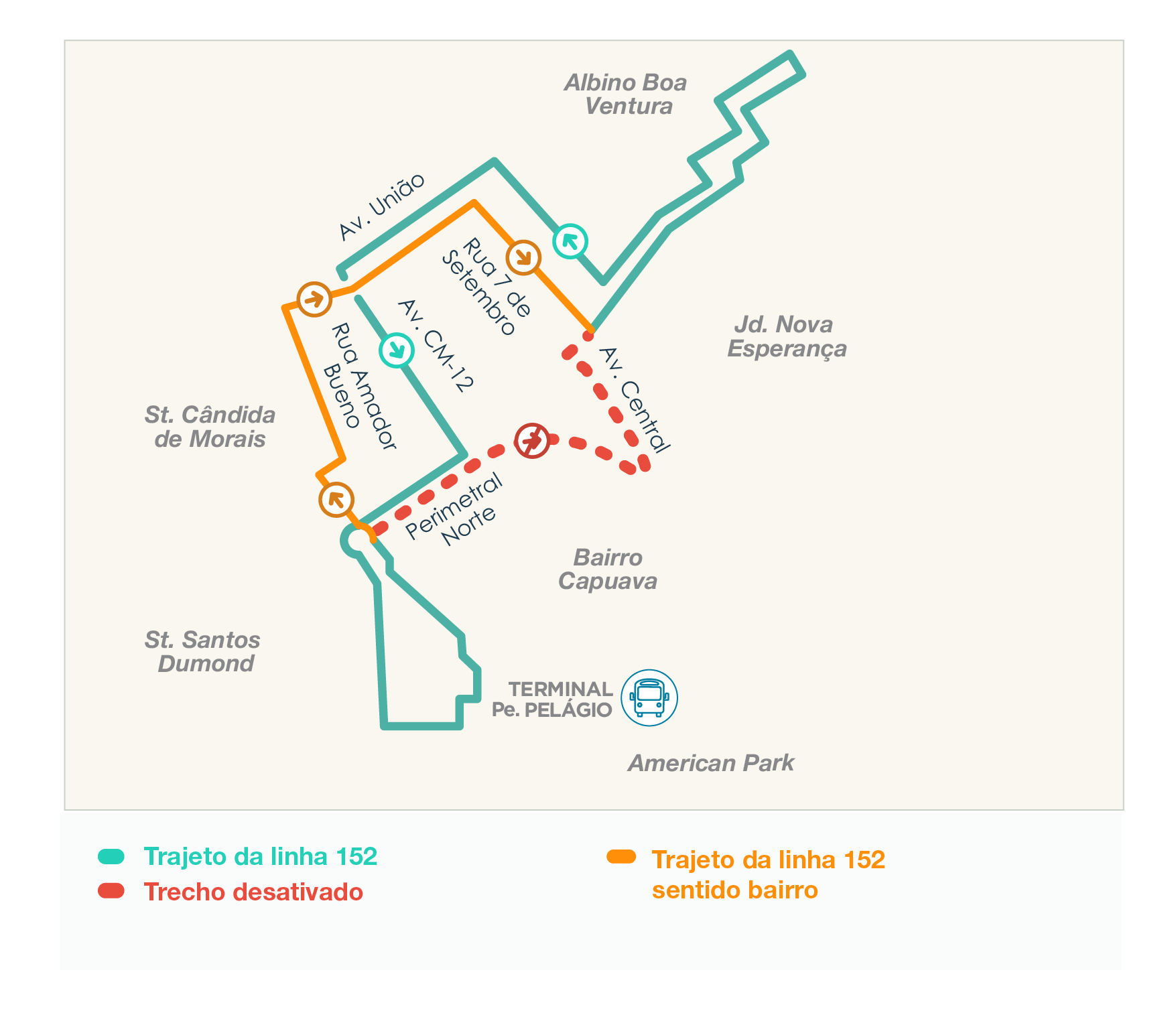 Alteração de itinerário da linha 152 | Blog Rmtc Goiânia